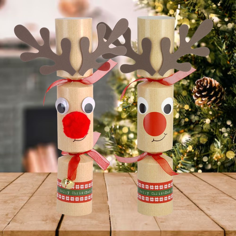Build Your Own | 6 Standy Uppy Rudolph Christmas Crackers | Craft Kit ...
