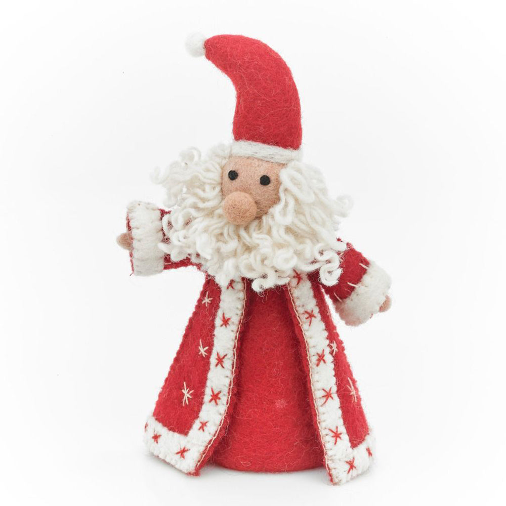 Scandi Santa | Handmade Felt Christmas Tree Topper | 20cm Tall | Fairt ...