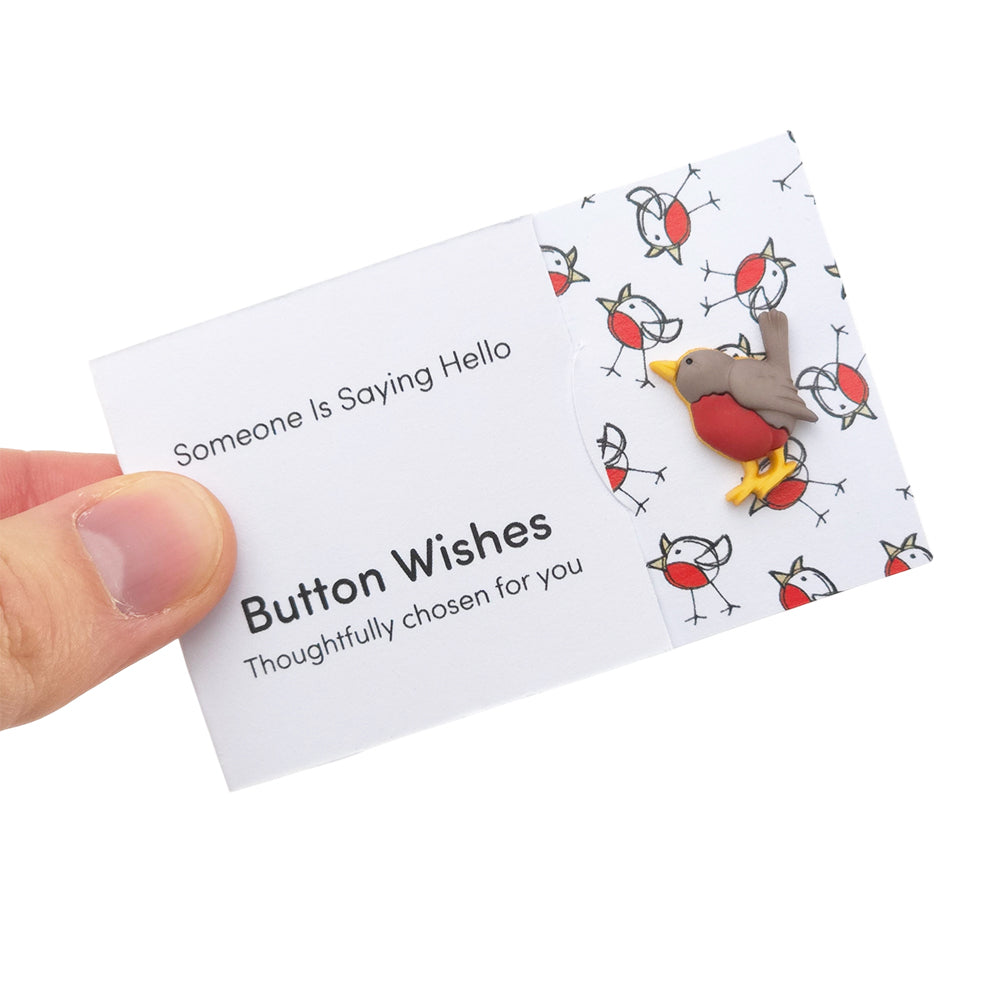 Someone Is Saying Hello | Button Wishes Sew On Token | Mini Cracker Fi ...
