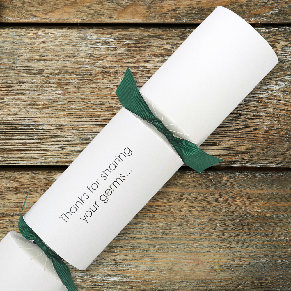 Thanks for sharing your germs… | Modern Phrases Cracker Making Kit ...