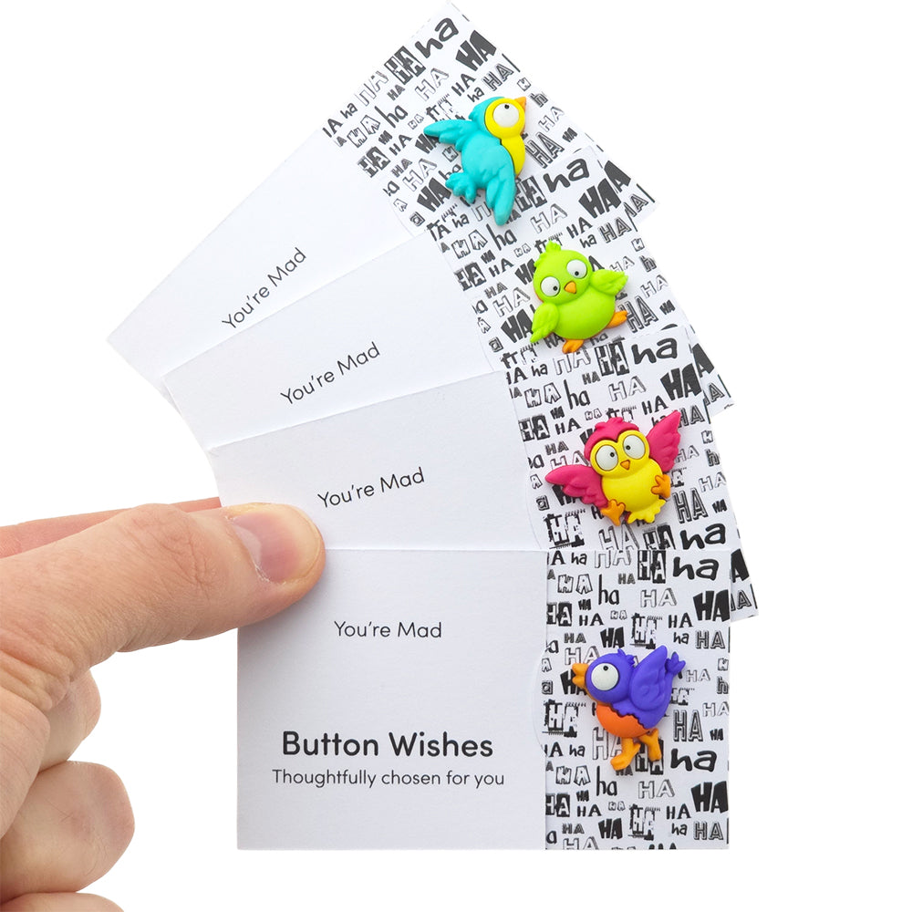 You’re Mad | Button Wishes Sew On Token | Little Gift | Cracker Filler ...
