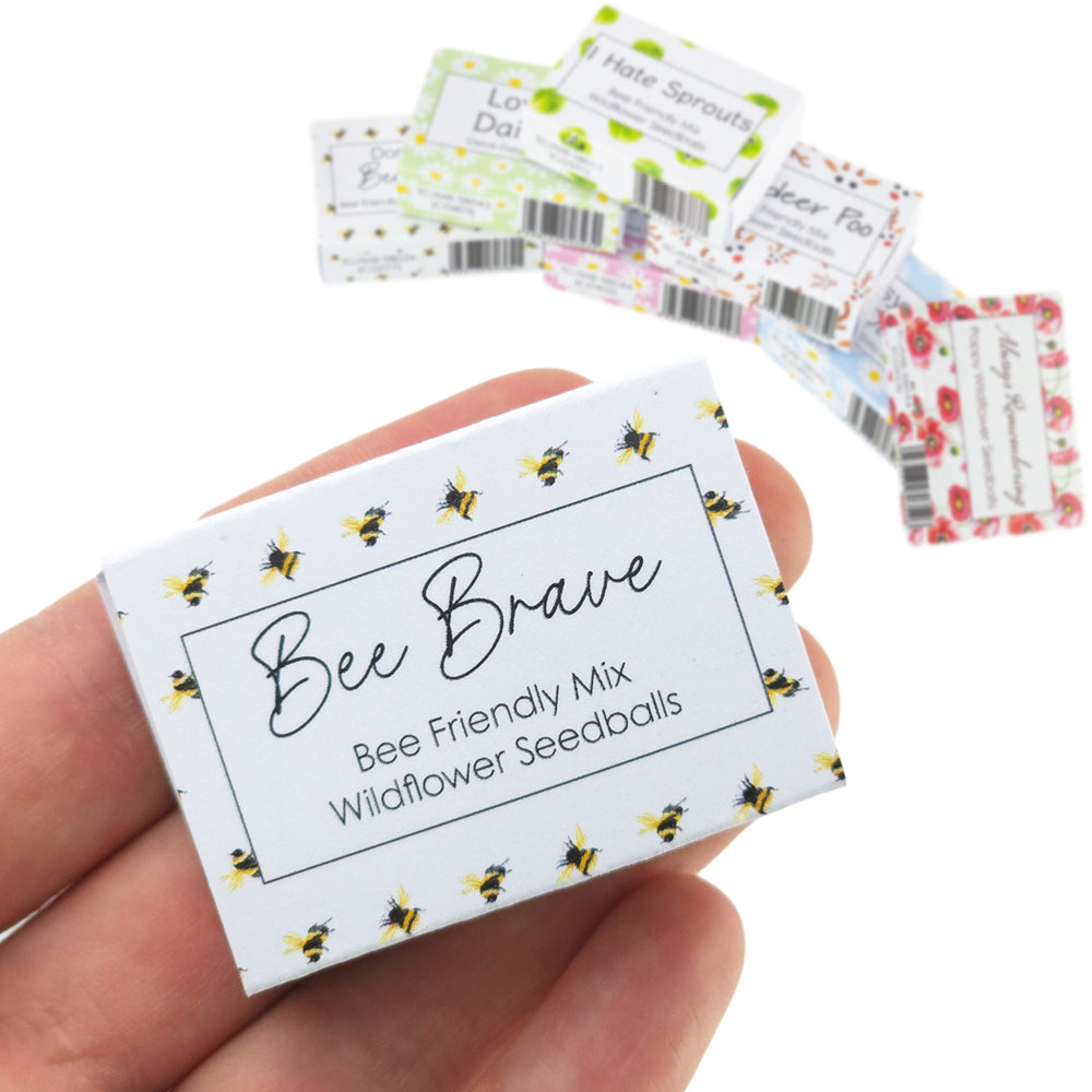 Bee Brave | Seedball Matchbox | Bee Mix | Cracker Filler | Mini Gift ...