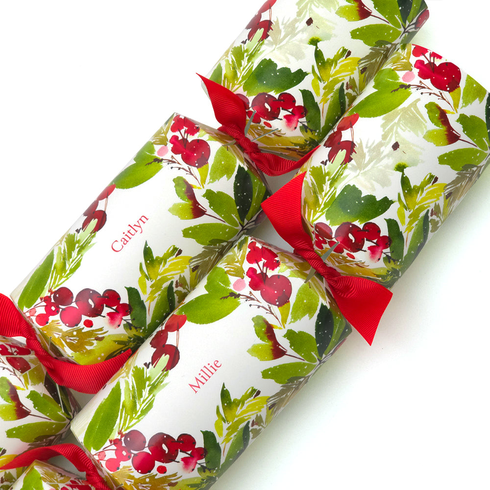 Personalised Christmas Cracker Making Craft Kit | Watercolour Berries ...