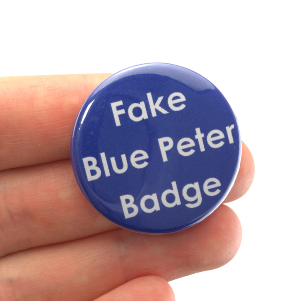 Fake Blue Peter Badge | 38mm Button Pin Badge | Little Gift | Cracker ...