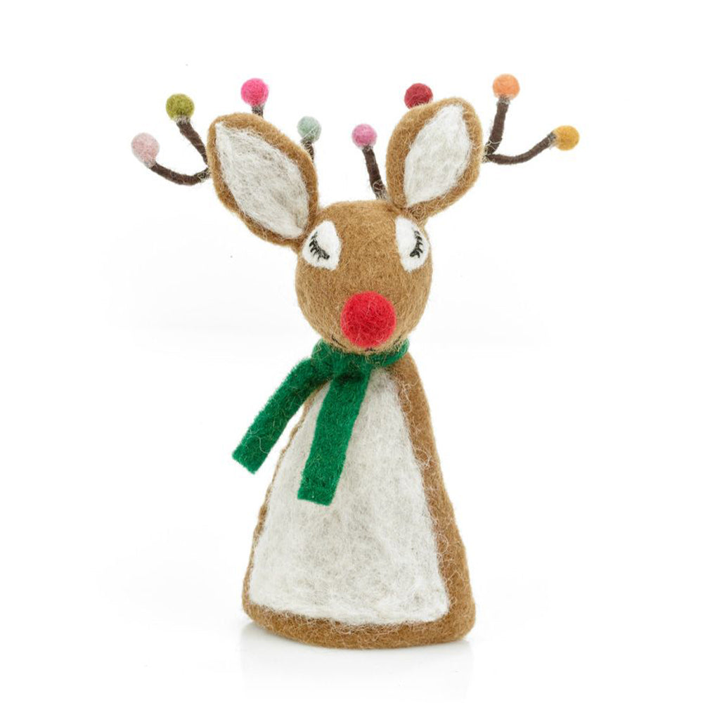 Fun Rudolph | Handmade Felt Christmas Tree Topper | 18cm Tall | Fairtr ...