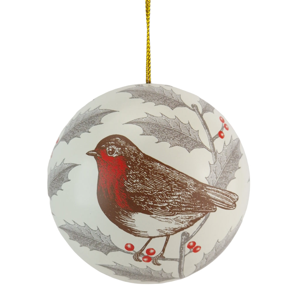 Fillable Tinware Bauble | Christmas Robin | 7cm – The Cracker Company